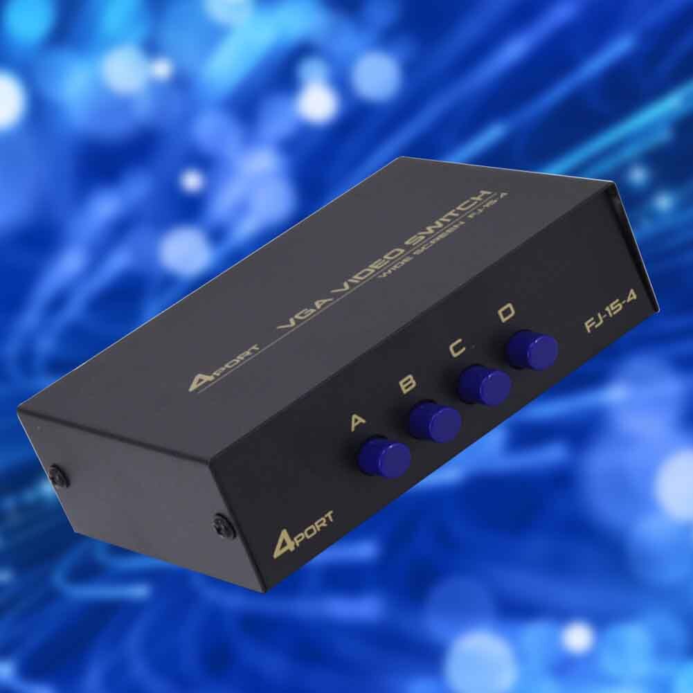 4 to 1 VGA Splitter Switcher 4 In 1 Out VGA Hub US... – Grandado