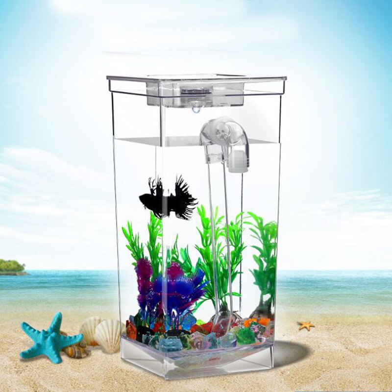 Lazy Mini Fish Tank Aquarium Small Goldfish Bowl S... – Vicedeal