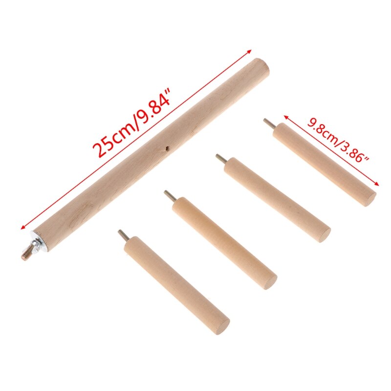 Parrot Perch 4 Layer Stages Toys Natural Wood Rota Grandado