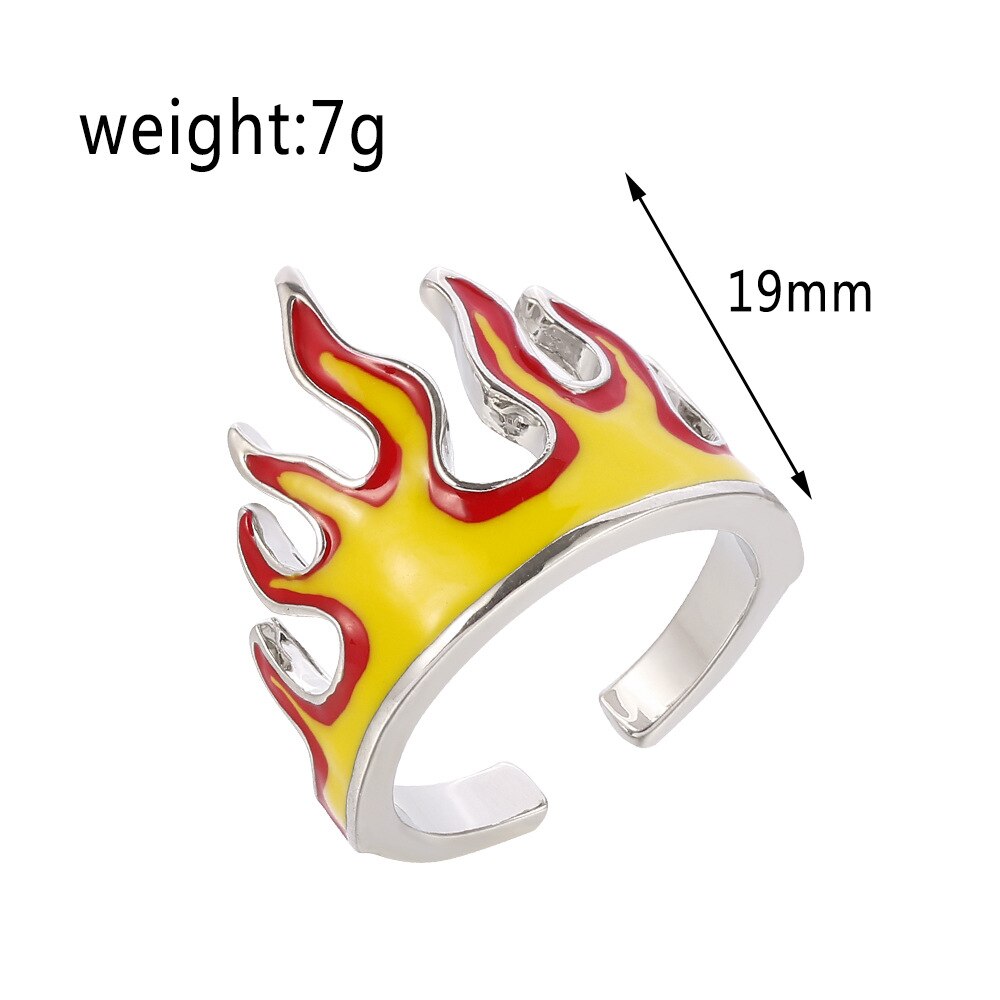 Punk Fire Flame Ring Voor Mannen Vrouwen Mode Koel... – Grandado