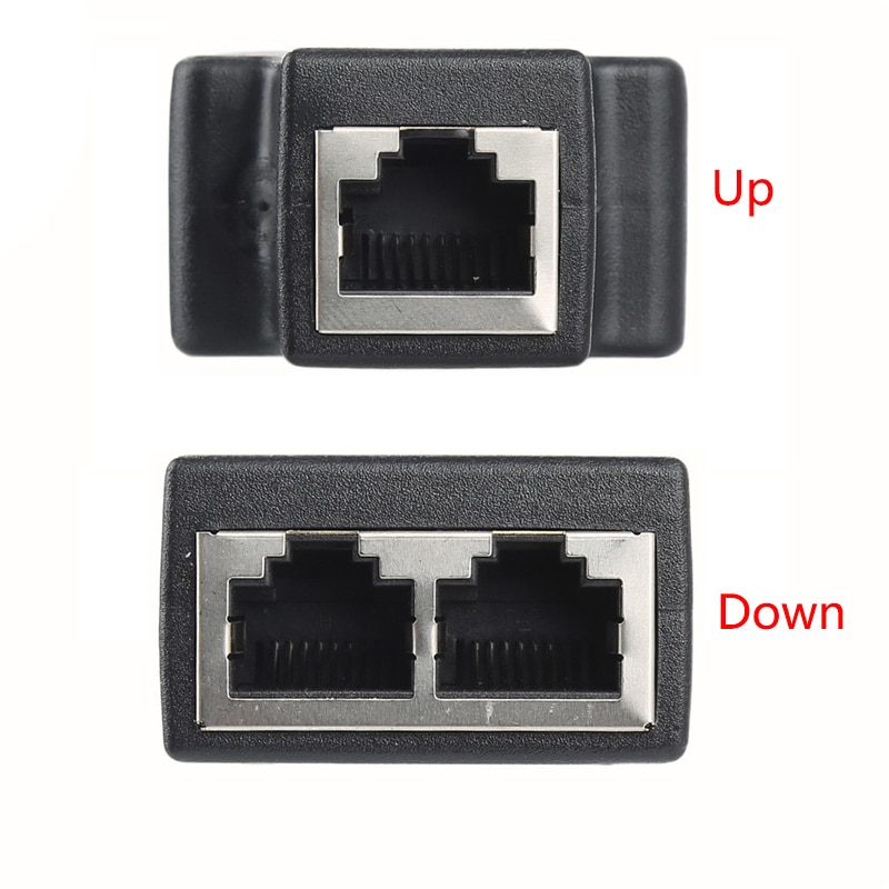 2Pcs 1 To 2 Way Dual RJ45 Splitter Connector Femal... – Grandado