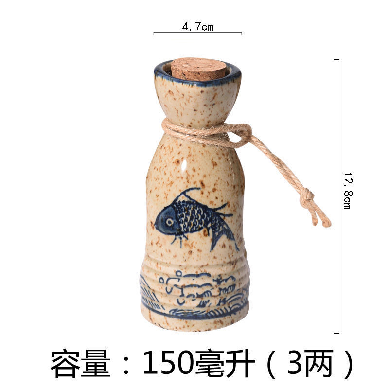Japanese Style Sake Pot Set Ceramic Wine Jug Retro... – Grandado