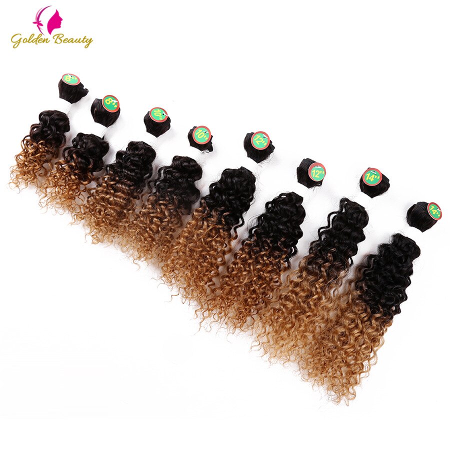 Golden Beauty 8pcs/pack 8-14inch Curly Sew in Weav... – Vicedeal