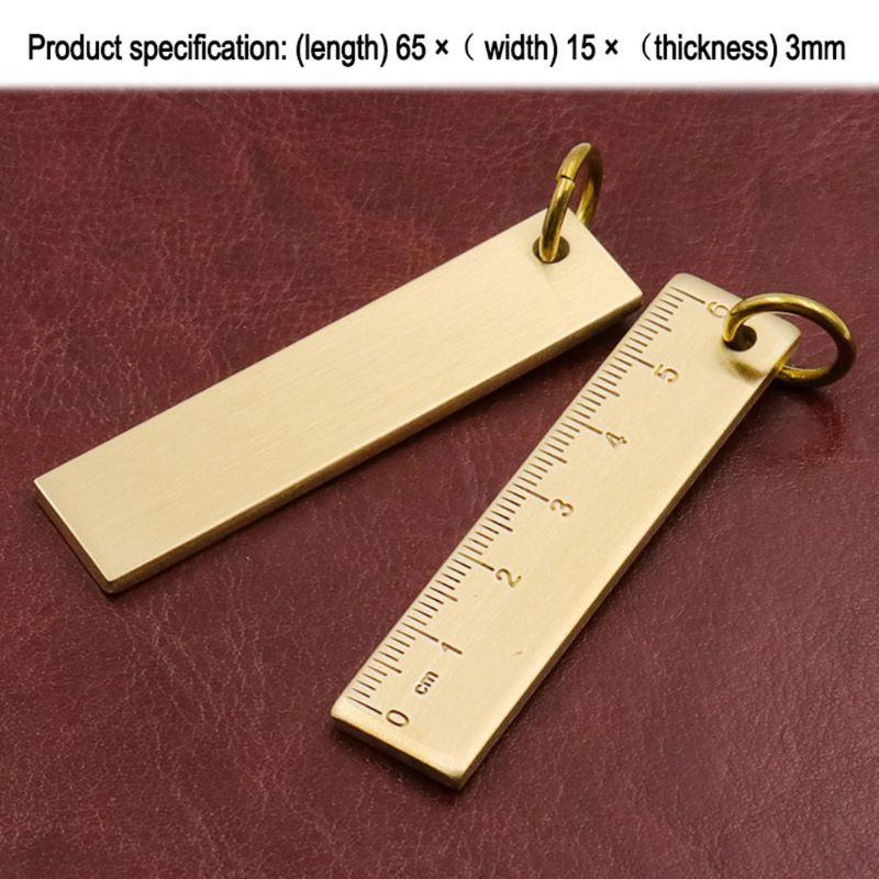 Portable 6cm Small Copper Ruler 3mm Thickened Bras... – Grandado