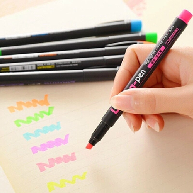 6 Teile/los 6 Farbe Textmarker Stift Malerei Gekri... – Grandado