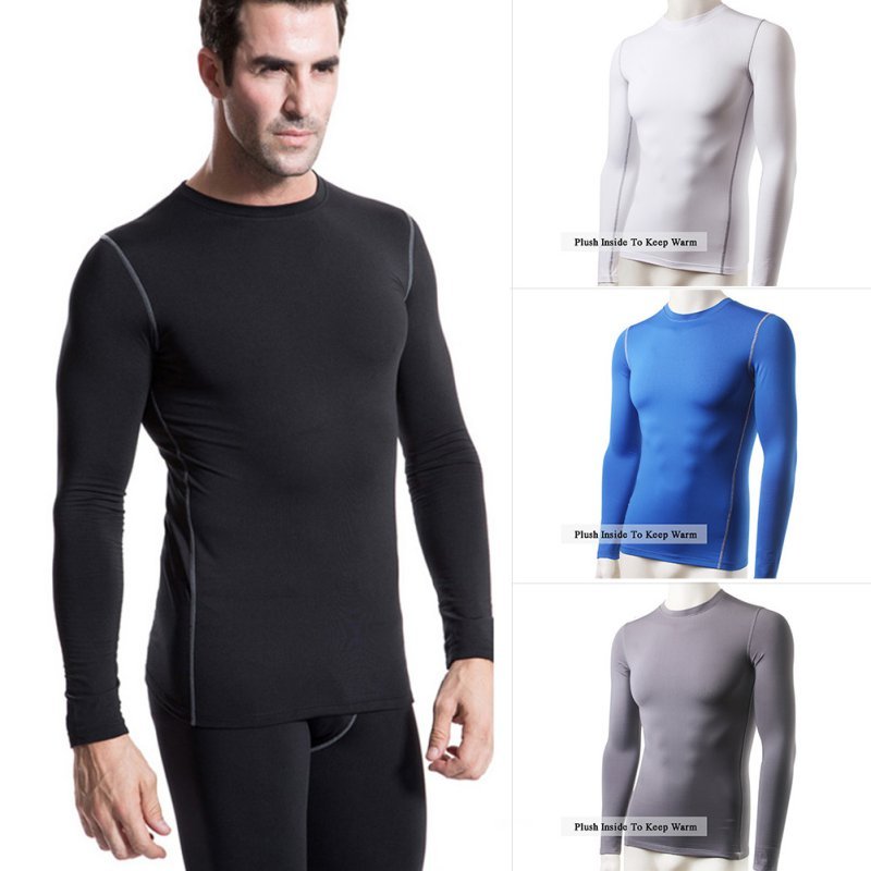 Mens Compression Winter Breathable plus velvet lon... – Grandado