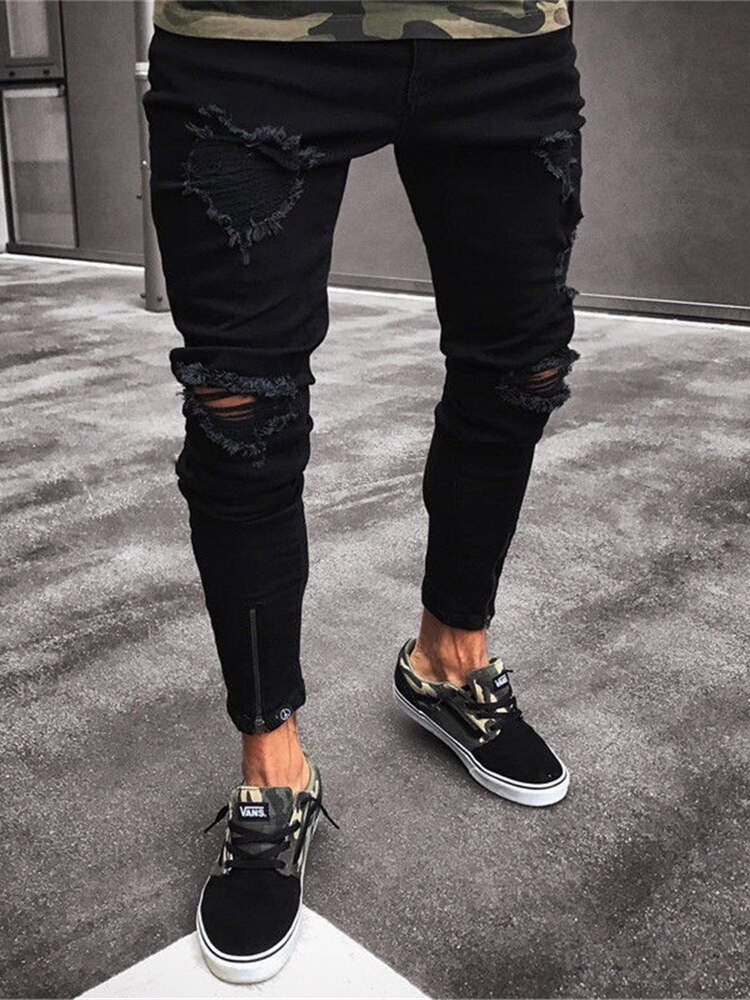 De talla grande S/3XL hombre de chulo negro vaquer... – Grandado