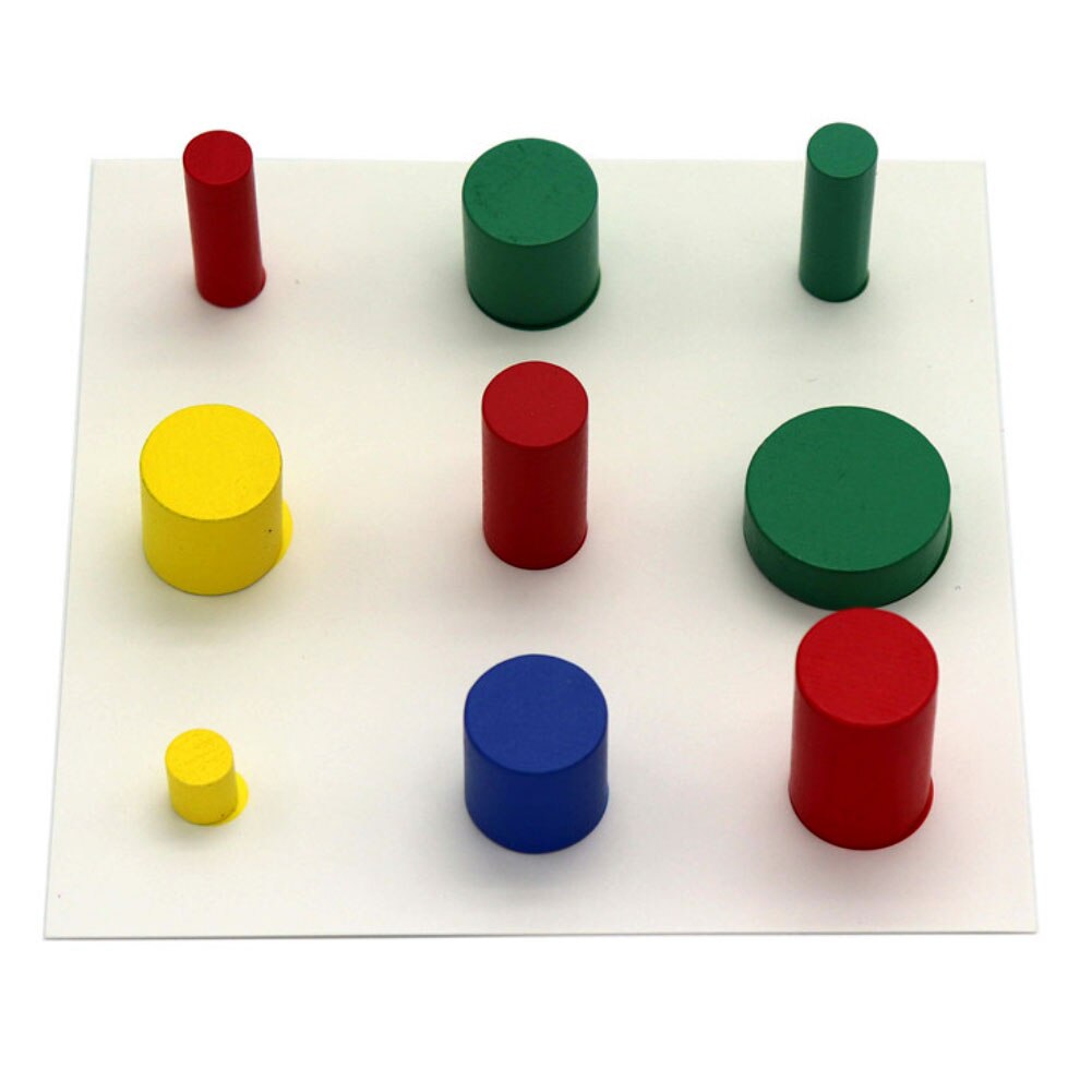 4-color Baby Wooden Cylinder Card Toy Kids Early E... – Grandado