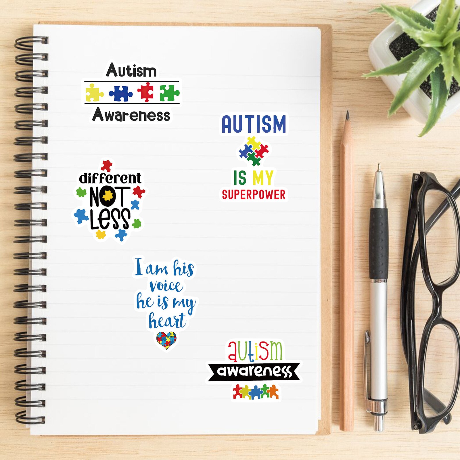 Pak Van 50 Stuks Autism Awareness Stickers Waterdi... – Vicedeal