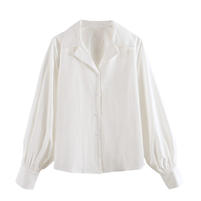 Blouse With A Fluffy Sleeve Tops For Women Office ... – Grandado