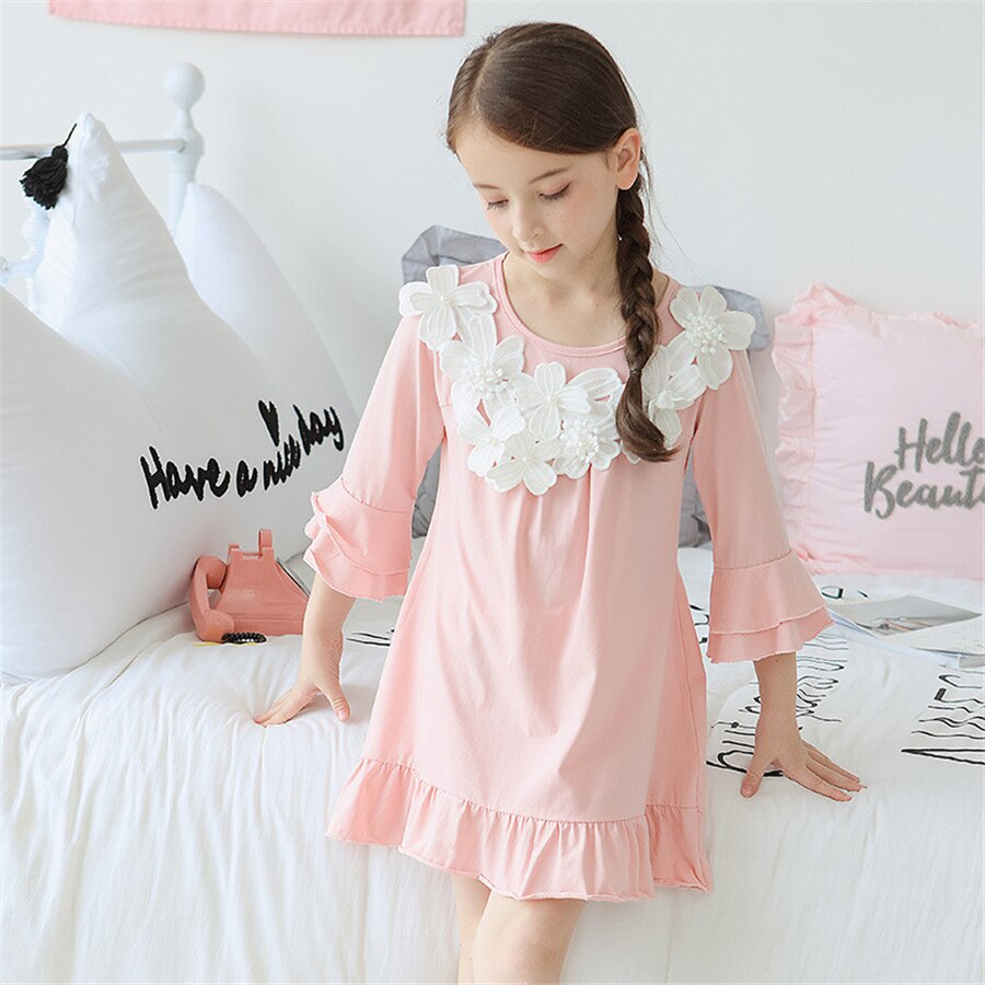 Toddler Nightgown Princess Sleep Pajamas Long Slee... – Grandado