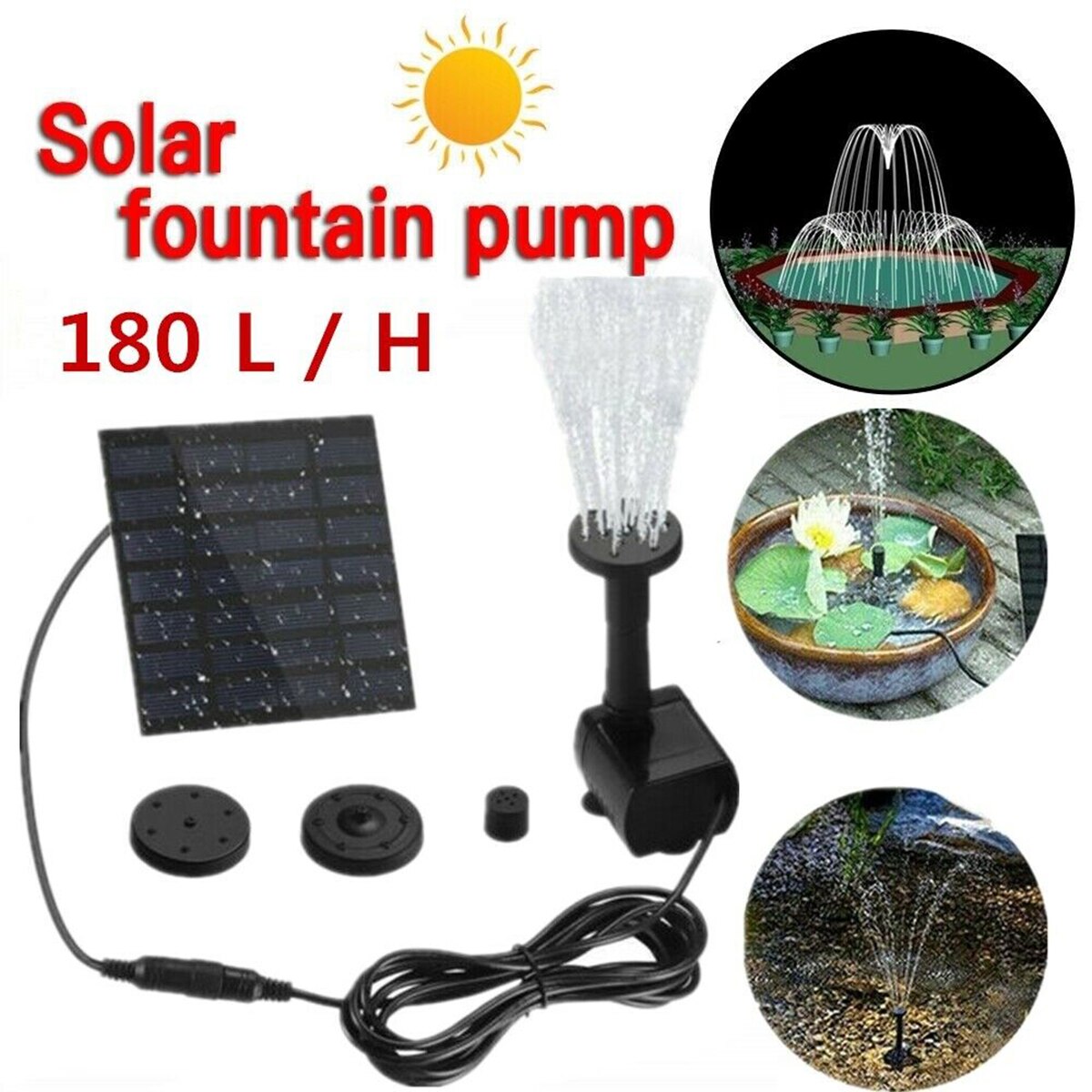 Zonnepaneel Fontein Pomp Opgeschort Outdoor Water ... – Vicedeal