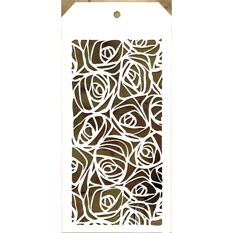 Rose Flower Pattern Label Tag Plastic Stencil for ... – Vicedeal