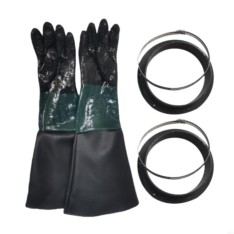 367a zware zandstralende handschoenen met houder i... – Vicedeal