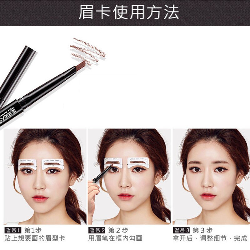 4 sheets Pro Reusable Eyebrow Stencil Set Eye Brow... – Grandado