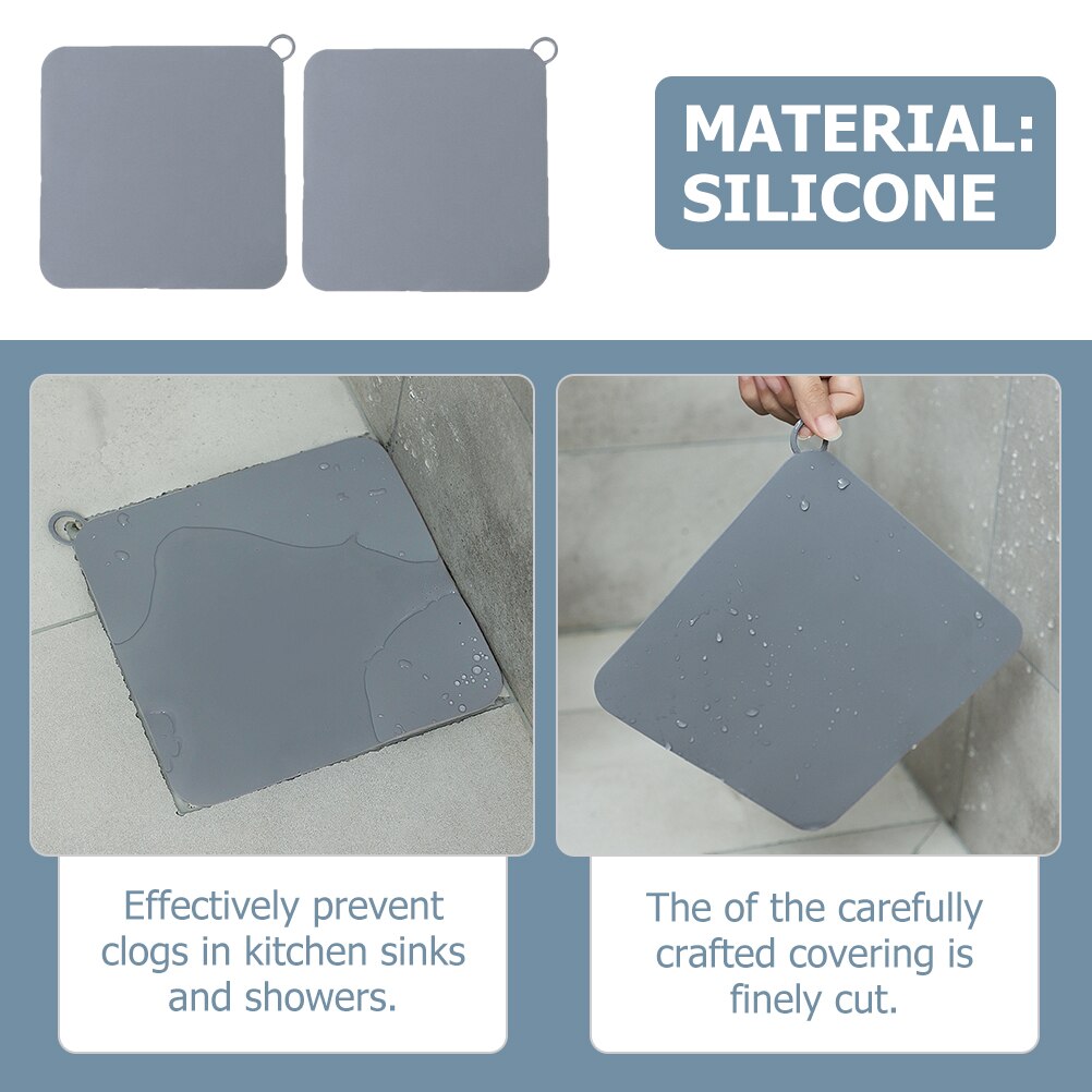 2pcs Floor Drain Silicone Covers Floor Drain Cover... – Grandado