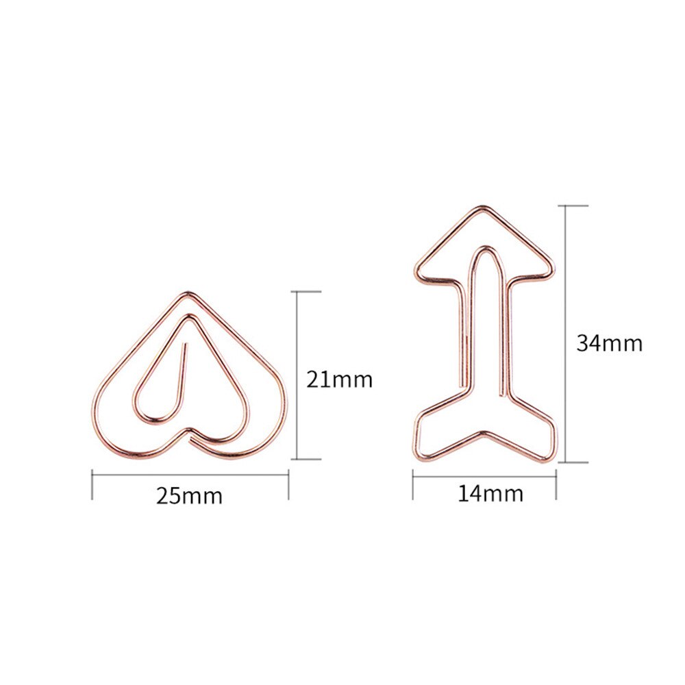 12pcs/lot Arrow Heart Shape Paper Clips Kawaii Sta... – Vicedeal