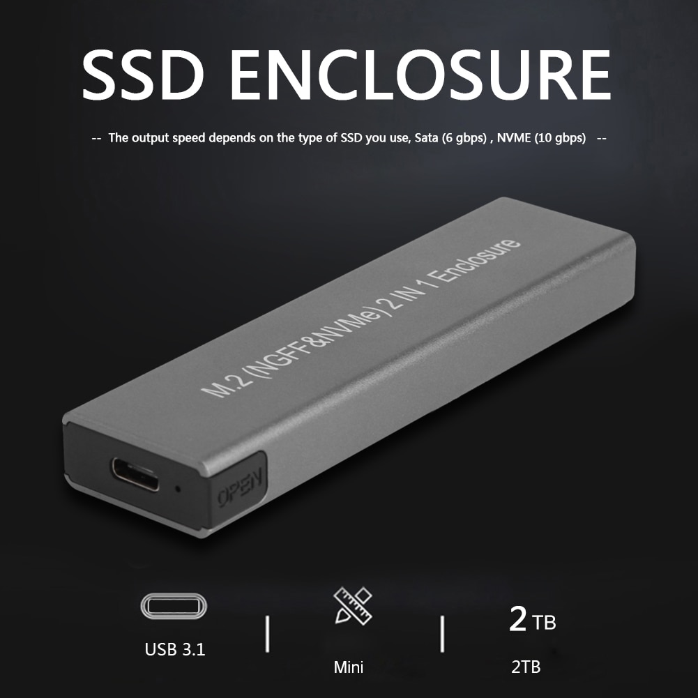 USB Type C M2 SSD Case NVME PCIE Enclosure M.2 to ... – Vicedeal