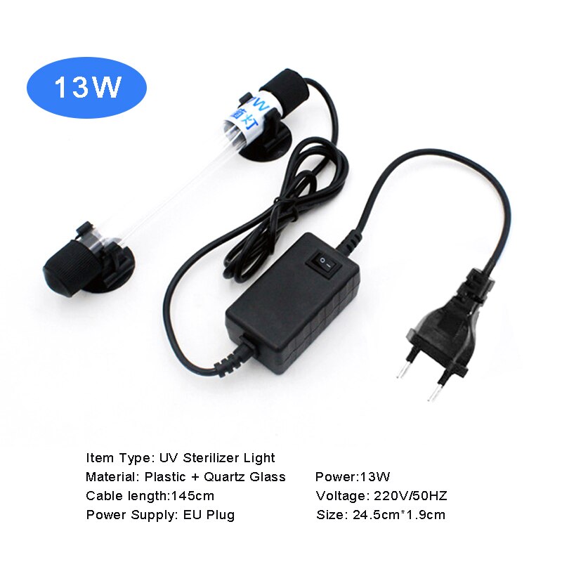 Aquarium Submersible UV Sterilizer Lamp Light Wate... – Vicedeal