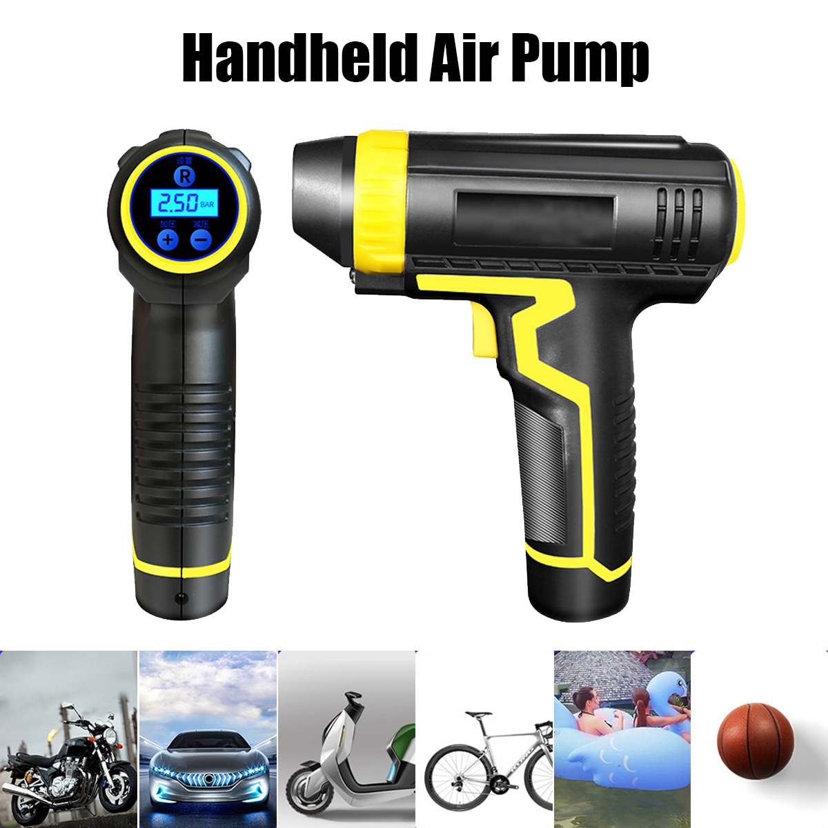 120W Wireless Car Air Compressor Handheld USB Rech... – Grandado