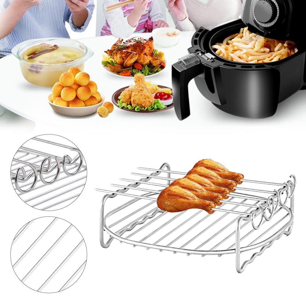 5Pcs Air Fryer Frying Cage Dish Baking Pan Rack Pi... – Grandado