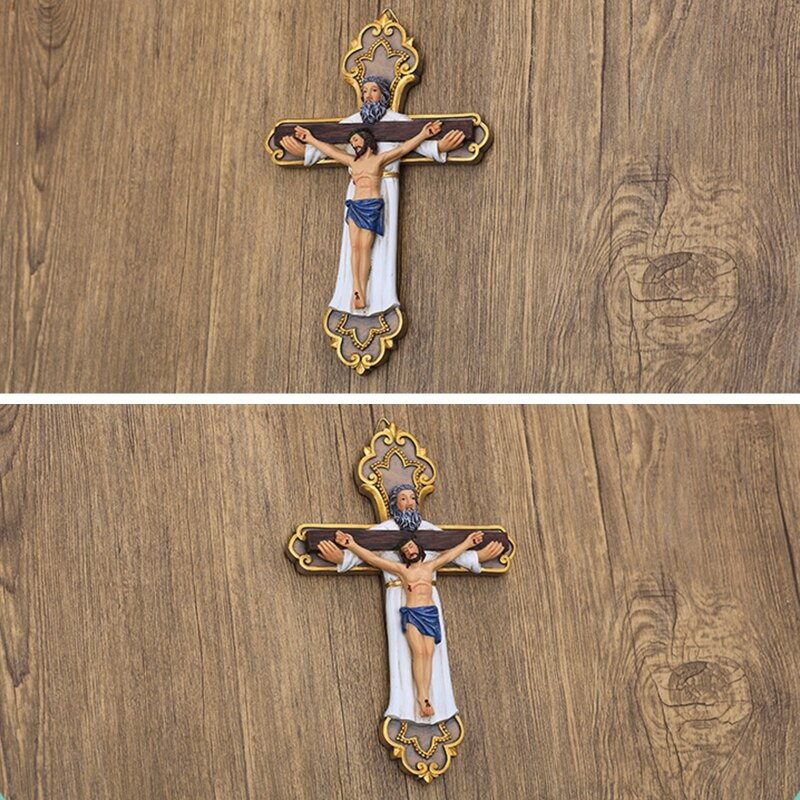Holy Religious Statue Crucifix Resin Jesus Cross w... – Vicedeal
