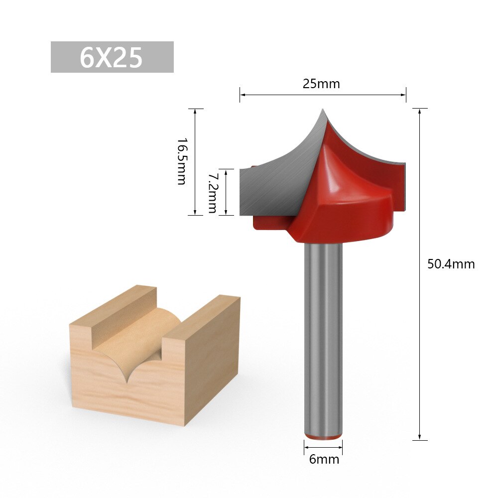 6mm Shank Router Bit CNC Tools Solid Carbide Round... – Grandado