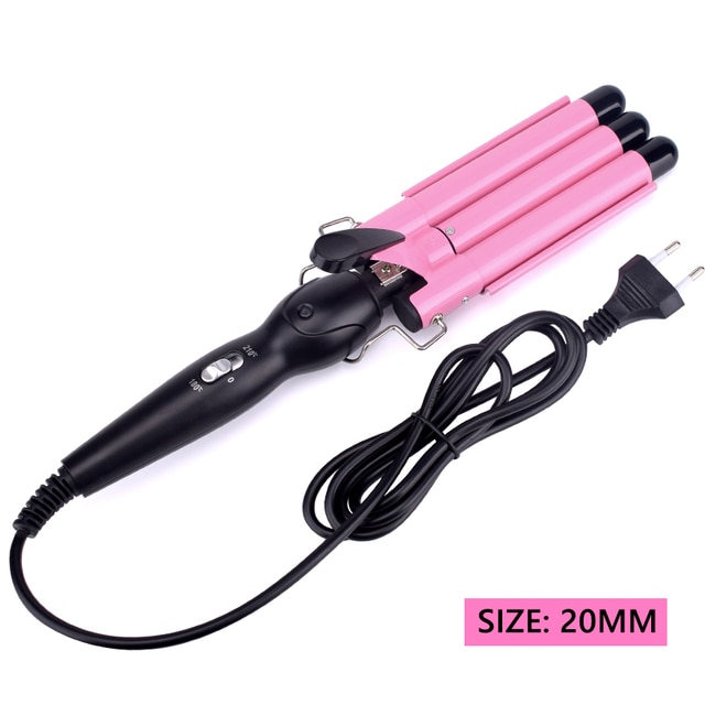 Curling Iron Ceramic Triple Barrel Hair Curler Hea... – Vicedeal