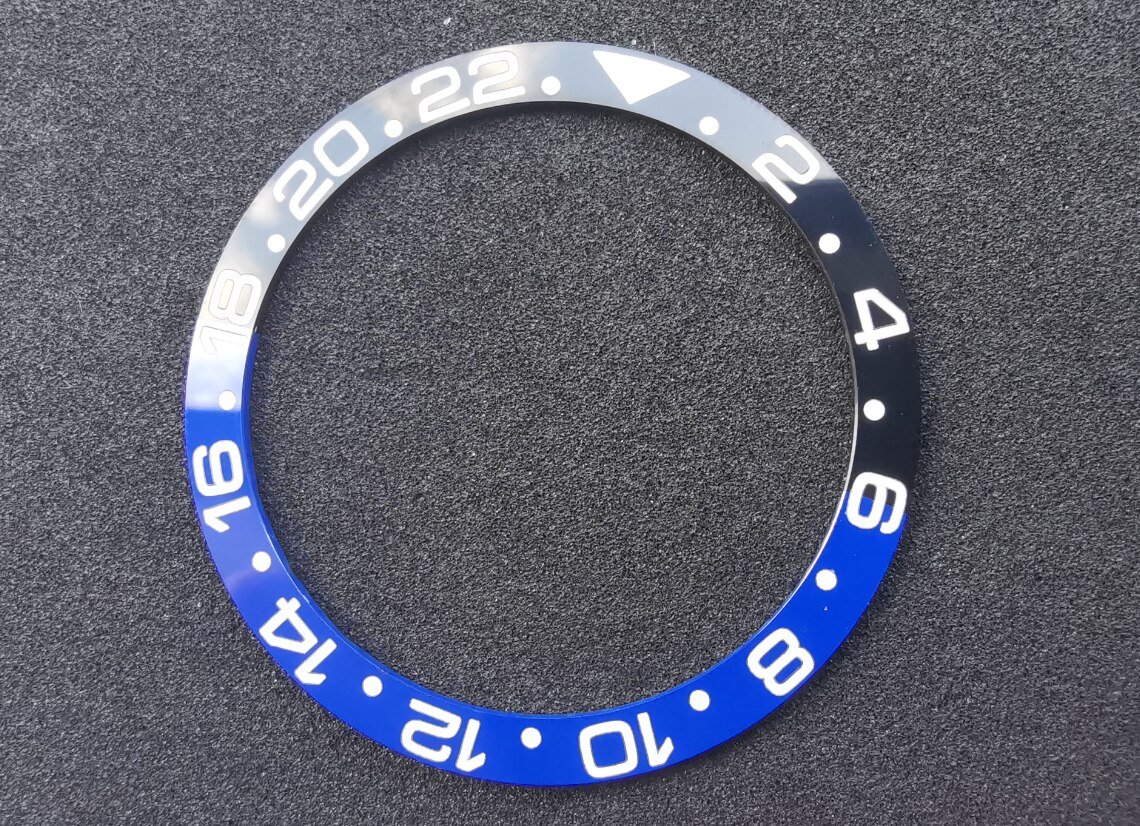 Watch Parts 38mm Black Blue Ceramic Bezel Insert S... – Grandado