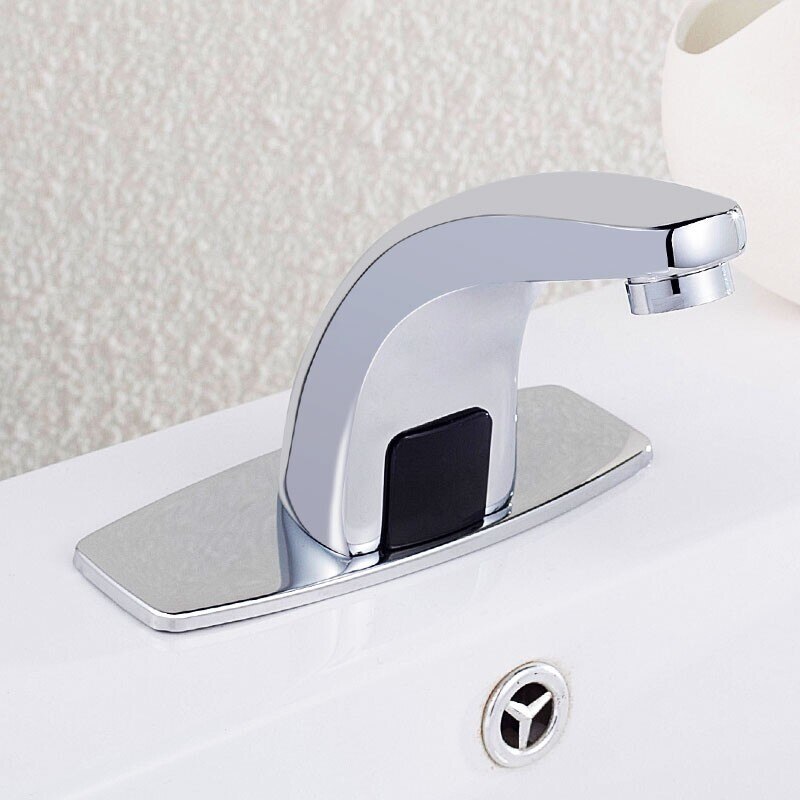 Sensor Faucet Deck Mount Smart Touch Hands Free Inductive Water Tap ...