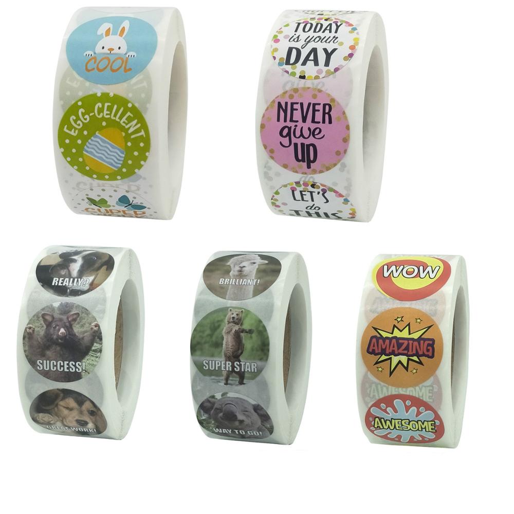 500pcs 1 Inch Cartoon Animal Stickers Reward Stick... – Grandado