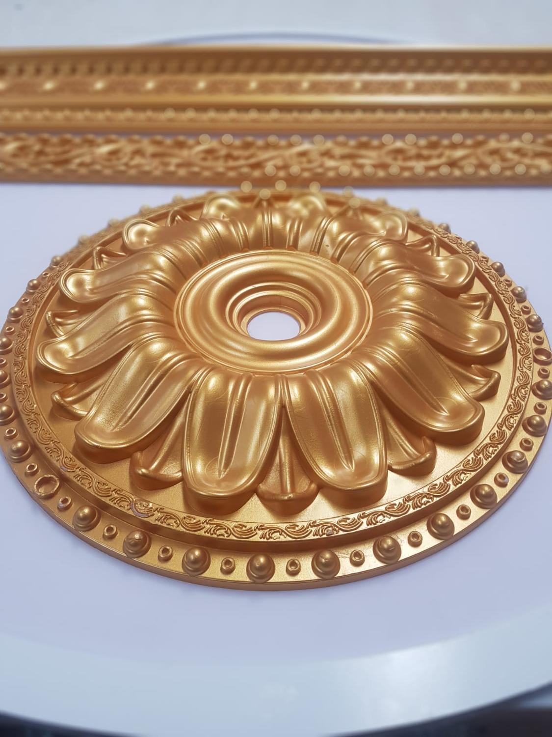 Decogold 40*40 cm Round single Palace ceiling bell... – Grandado