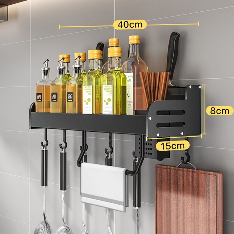 Kichen Wall-mounted Storage Shelf Spice Racks Mult... – Grandado