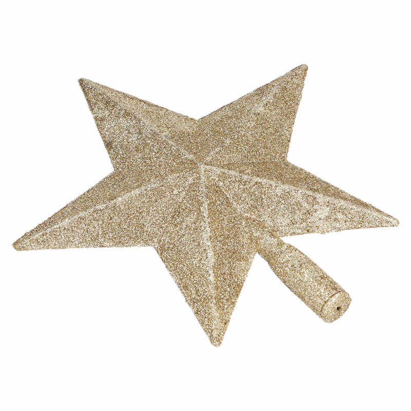 Star Tree Topper Decorated Golden Light Weight Shi... – Grandado