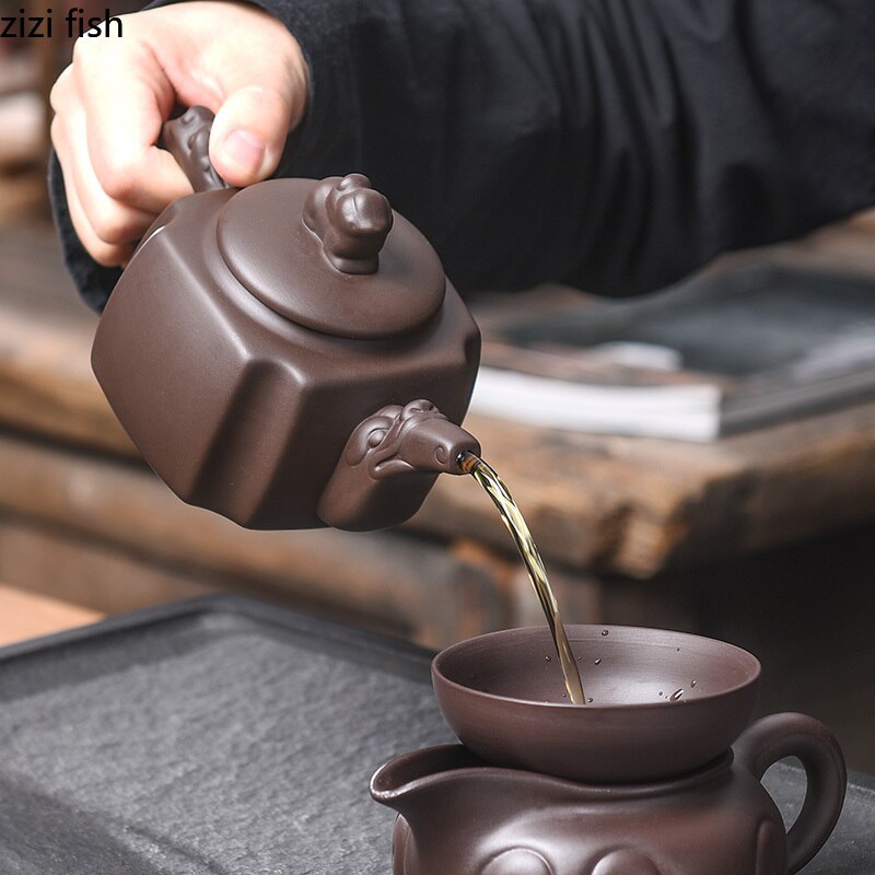 280ml Purple Clay Teapot Raw Ore Old Mud Home Tea ... – Grandado