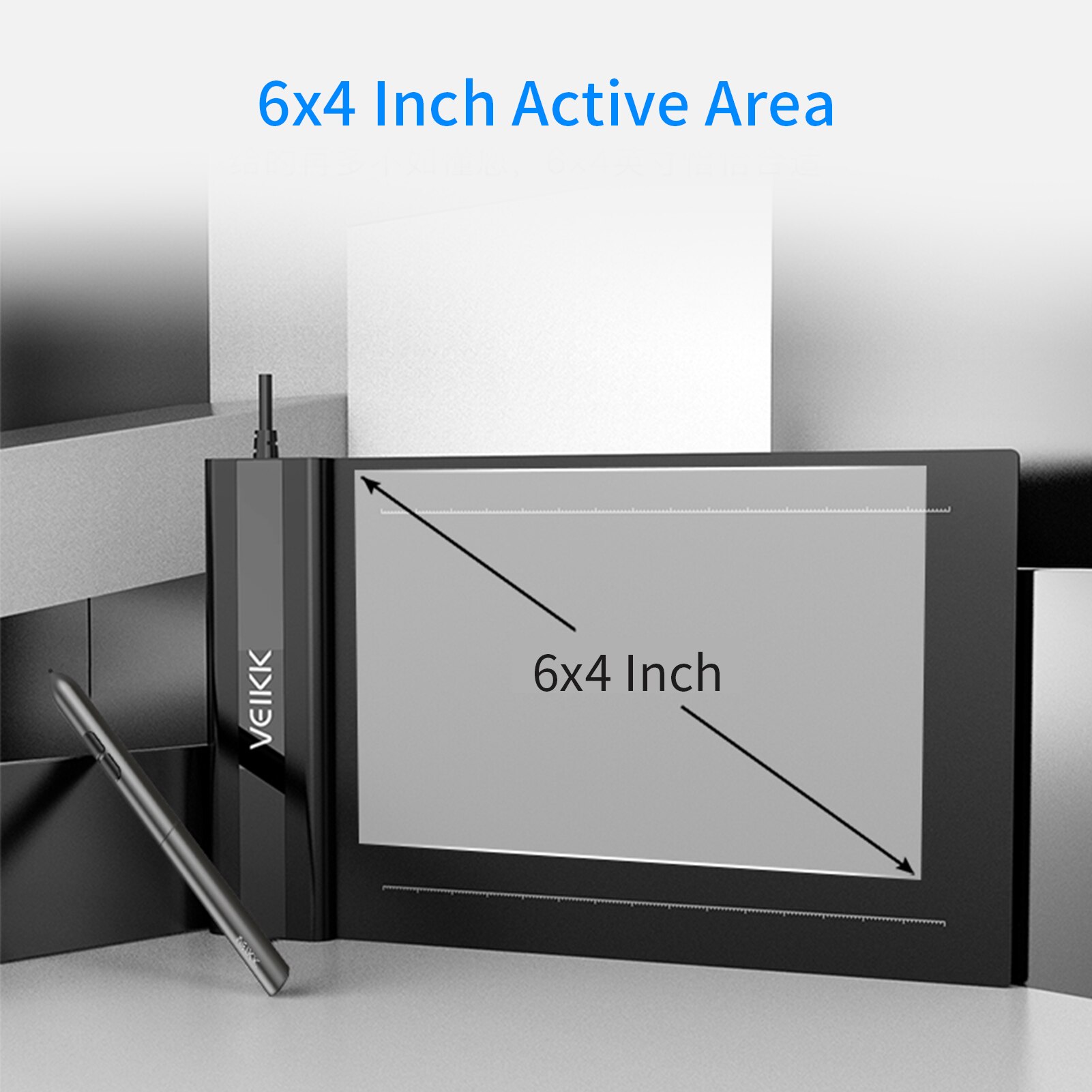 VEIKK S640 graphic Pen tablet 6 x 4 inch Ultra Thi... – Vicedeal