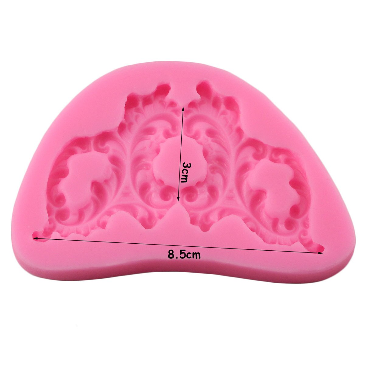 DIY Baroque Scroll Relief Cake Border Silicone Mol... – Grandado