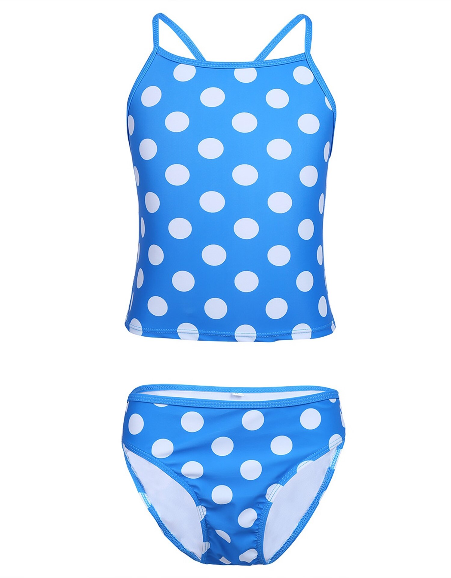2PCS Girls Polka Dots Tankini Swimsuit Swimwear Ki... – Grandado