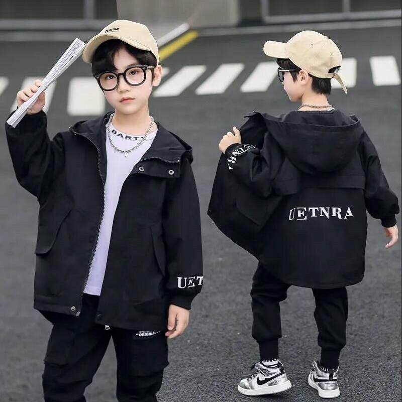 Spring Boys Clothes Children Outwear Coat Hooded F... – Grandado