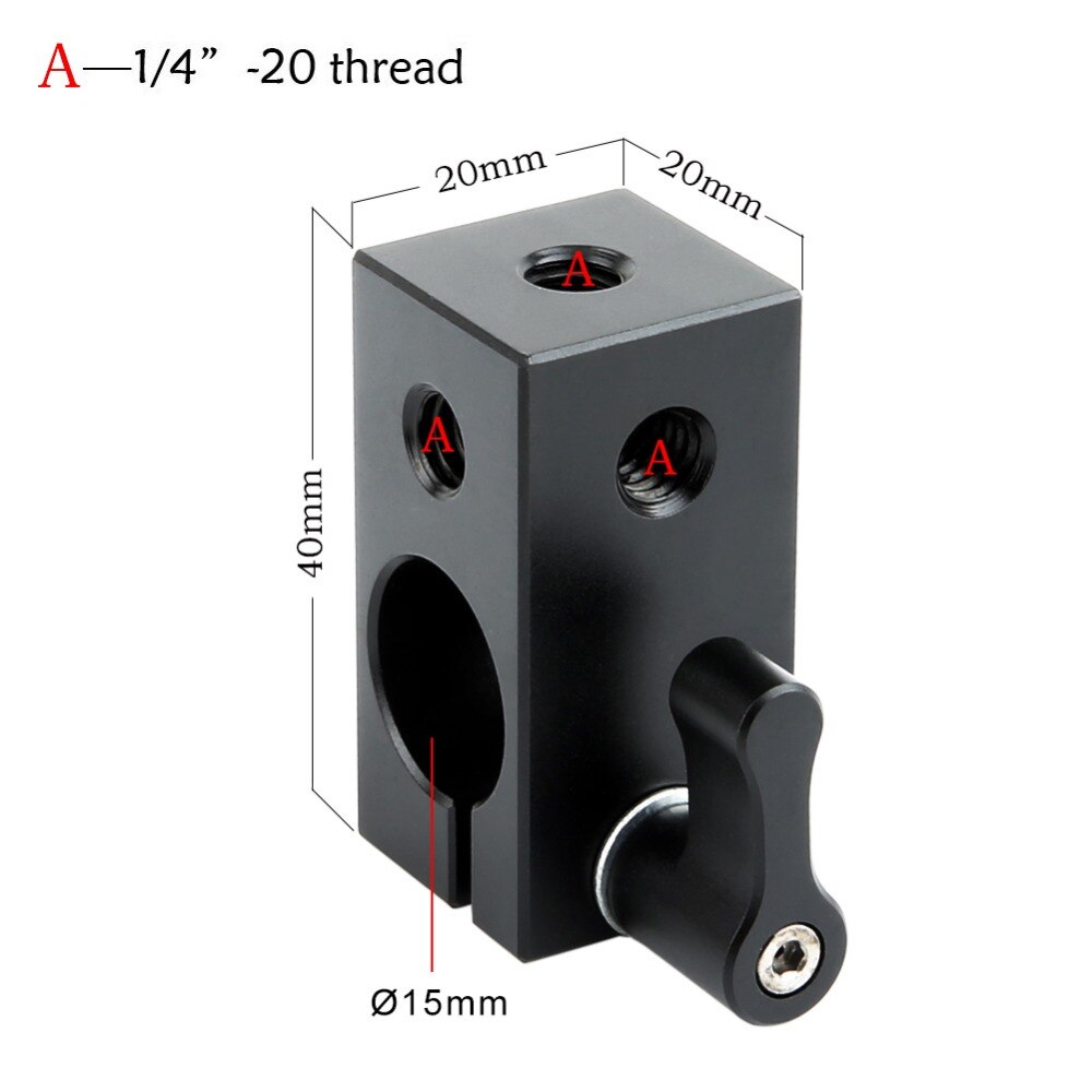 NICEYRIG 15mm Rod Clamp 15mm Rig 1/4 15mm Rod Clam... – Vicedeal