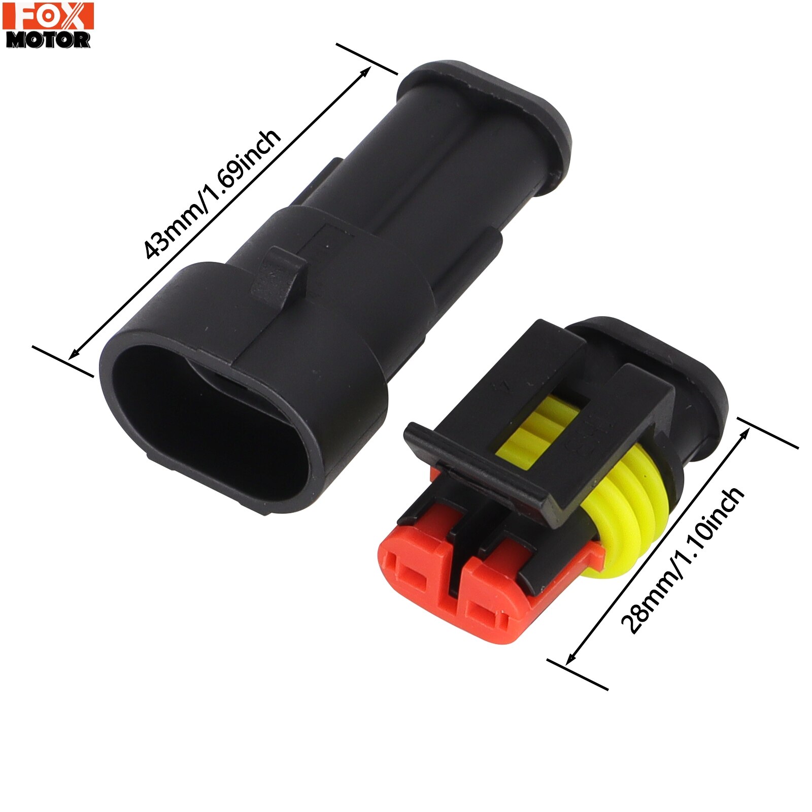 5X Wire Connectors Kit Electric Cable Plug 2 Pin 1... – Grandado