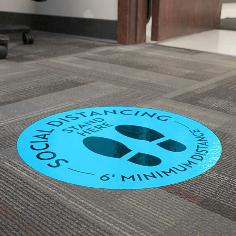 5Pack Social Distancing Floor Decals - Safety Floo... – Grandado