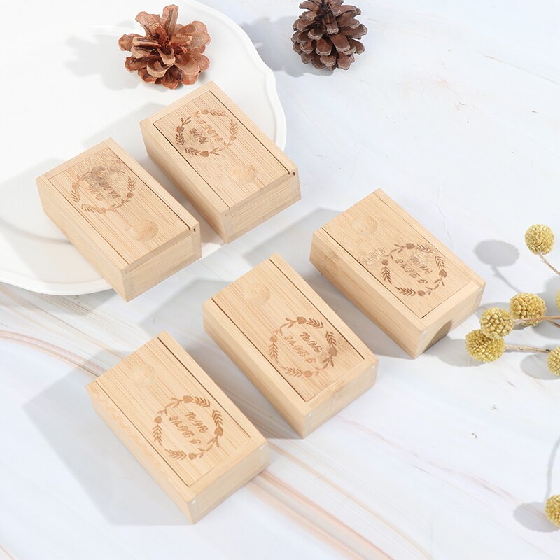 Natural Bamboo Box Organizer Wooden Storage Box Ca... – Grandado