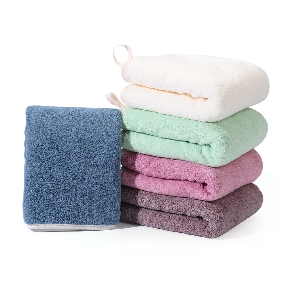 Soft Coral Fleece Towel Dry Body Dry Hair Towels M... – Vicedeal