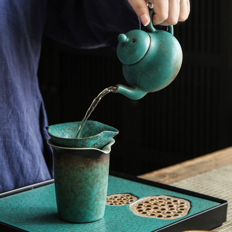 Chinese Tea Infuser Pottery Strainer Green Teaware... – Grandado