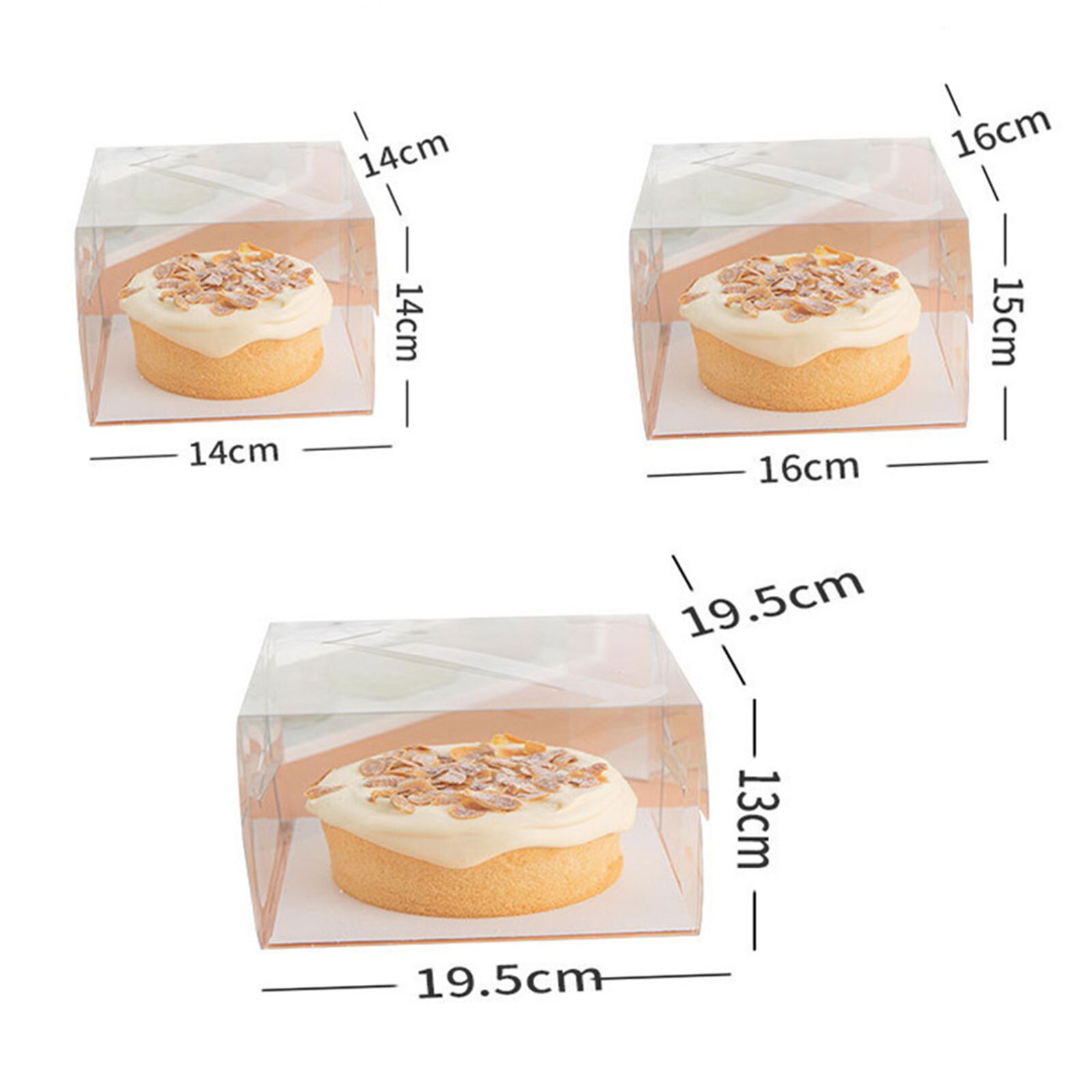 10Pcs Portable Clear Cake Box Handheld Transparent... – Grandado