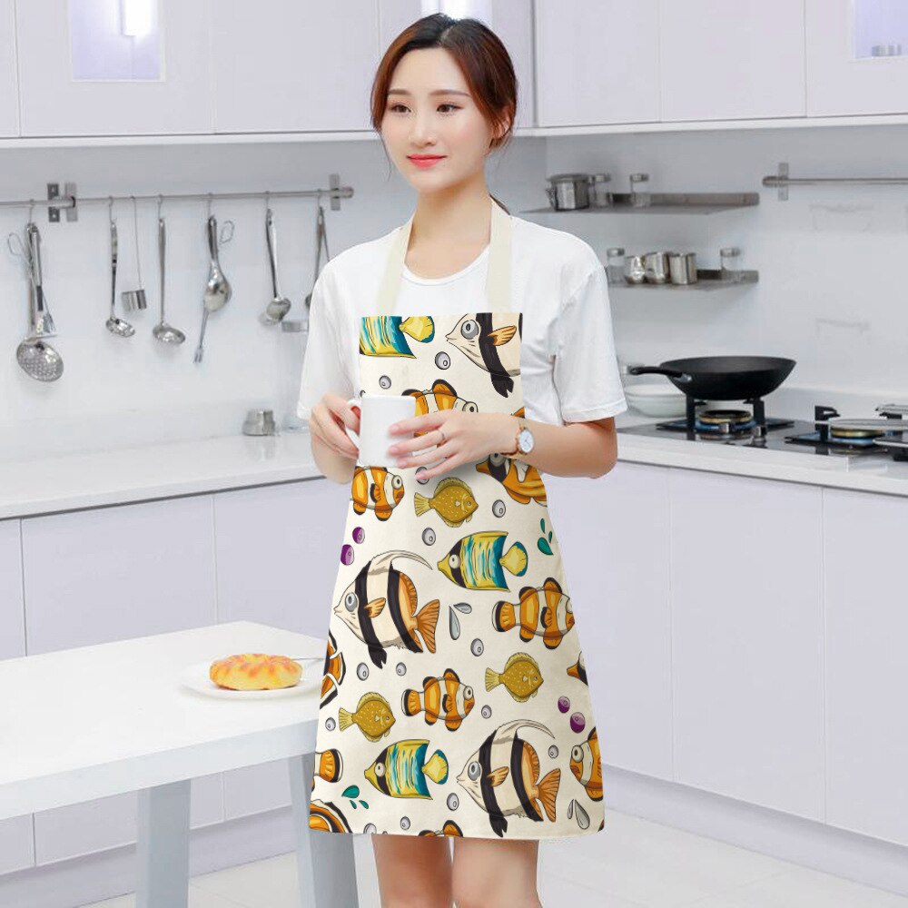 Marine Organism Apron Dolphin Jellyfish Aprons for... – Grandado