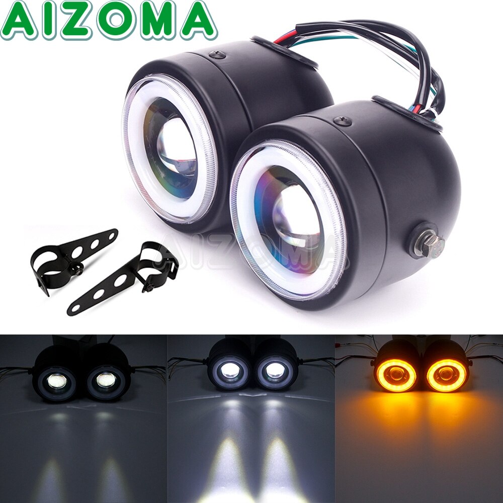 LED Double Dual Lamp Headlight Street Motorcycle H... – Vicedeal
