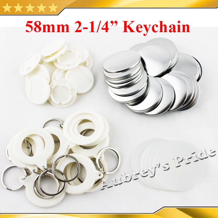 2-1/4" 58mm 100 Sets KeyChain Badge Button Su... – Vicedeal