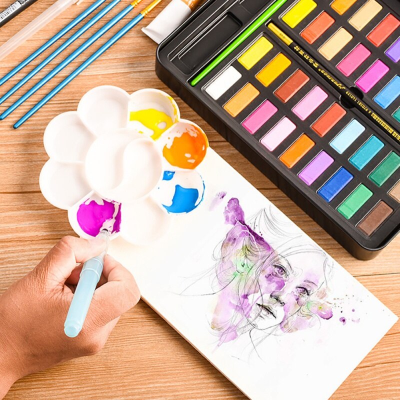 36-color Solid Watercolor Paint Set For Children B... – Grandado